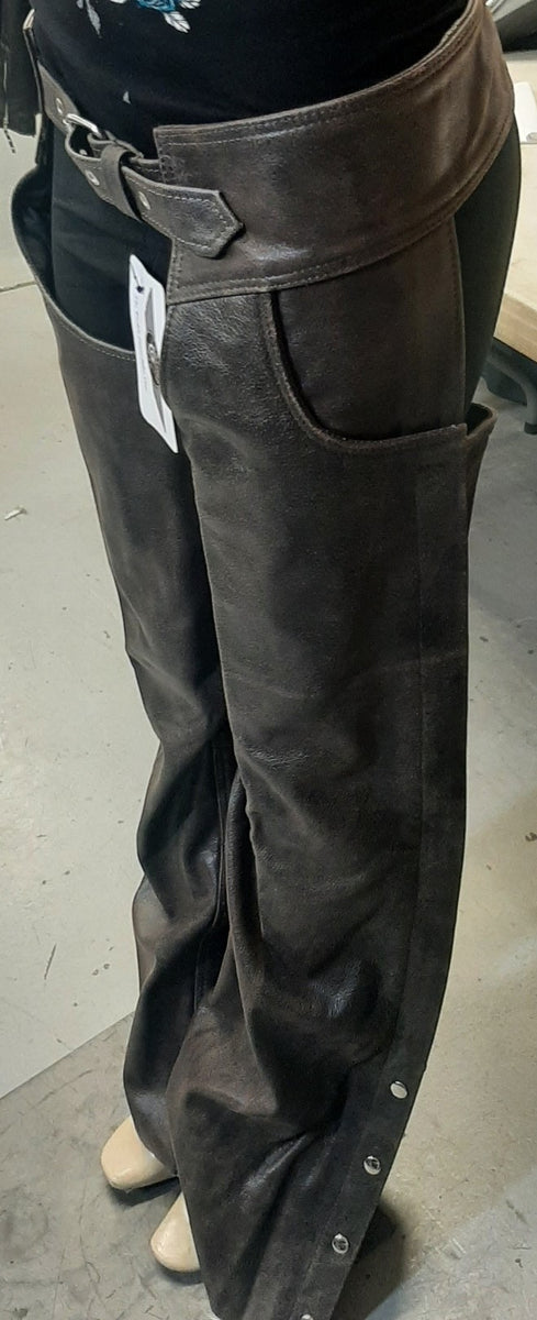 Unisex Nice Brown Motorcycle Chaps 1167brn – Antelope Creek Leather