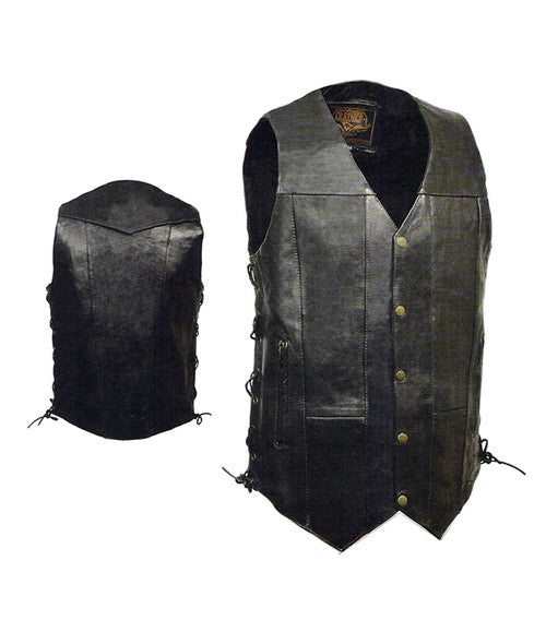 Men's Side Lace Tall Cut Biker Vest #1392T – Antelope Creek Leather
