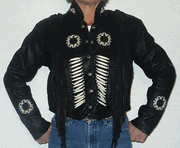 Women's Leather Motorcycle Jackets with Bone and Bead Detail 1703BJ ...