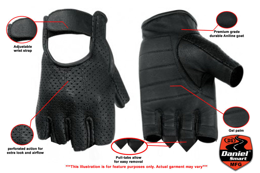 DS Perforated Fingerless Glove – Antelope Creek Leather