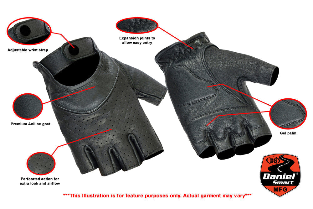 DS Women's Perforated Fingerless Glove – Antelope Creek Leather